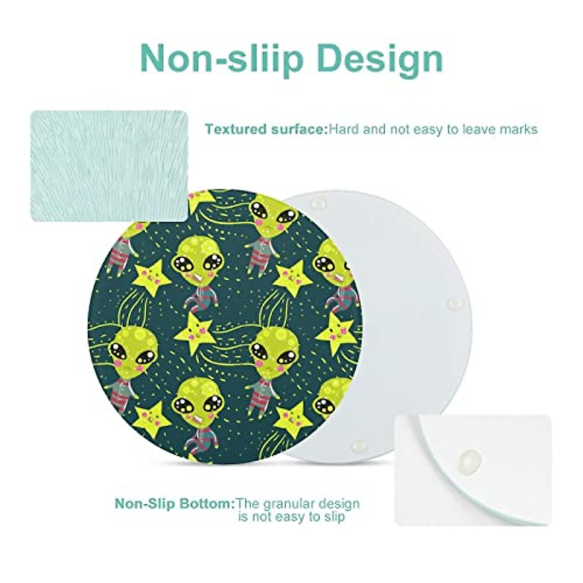 Alien Stars Cutting Board Tempered Glass Chopping Board for Kitchen Hotel
