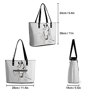 Womens Handbag Horse Animal Leather Tote Bag Top Handle Satchel Bags For Lady