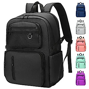 WEREWOLVES 30L Casual Daypack, 2 Compartments Travel Backpack, Sports Bag with Water Bottle Side Pocket and Laptop Compartment, College Bag for Men Women (Black)