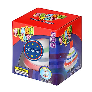 STOBOK Spinning Top Toy with LED and Music Peg-top Hand Spinner Gyro Toy Gift for Kids