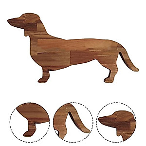 Didiseaon Wooden Serving Tray Cute Dachshund Dog Shaped Charcuterie Boards Cheese Cake Bread Snack Serving Plate Appetizer Platter for Meat Vegetables Fruit Cheese