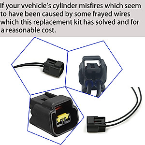 8 Pack Ford Ignition Coil Connector Plug Harness Compatible with Ford Ignition Coil Harness Ford 4.6L 5.4L 6.8L Mustang Cobra SVT F150 F250 E150 and Lincoln Mazda Suzuki