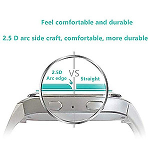 Xinhewong 3-Pack for Fossil Gen 6 Smartwatch (42mm) Smartwatch Screen Protector Tempered Glass for Fossil Gen 6 Smartwatch 42mm Smartwatch [2.5D 9H Hardness][Anti-Scratch]