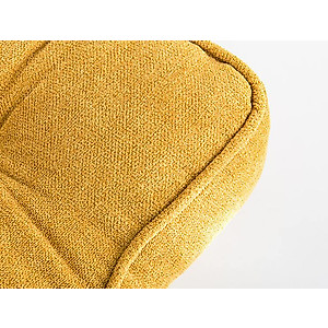 Happiness Decoration 2 Pack Chair Cushions for Dining Chairs with Ties Thick Soft Non Slip Seat Cushions Washable Tatami Square Comfortable Tufted Chair Pads,18" x 18" (Orange)