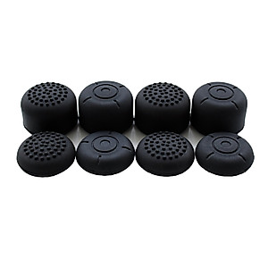 Hikfly 3pcs Silicone Gel Non-Slip Cover Skin Protector Case Kits Compatible for Nintendo Switch 6.2" Screen(2017) Consoles and Joy-Con Controllers with 8pcs Silicone Gel Thumb Grips Caps(Black)