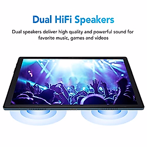 Android 12 Tablet 10.1 Inch Tablet, Octa Core CPU 12GB RAM 256GB ROM, Support 4GLTE, 5G WiFi, Dual Card Dual Standby, 8MP Front and 16MP Rear Cameras (Blue)