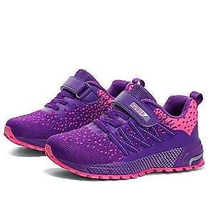 KUBUA Kids Sneakers for Boys Girls Running Tennis Shoes Lightweight Breathable Sport Athletic