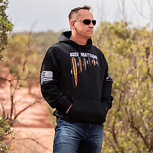 Grunt Style Size Matters - Men's Hoodie (Black, X-Large)