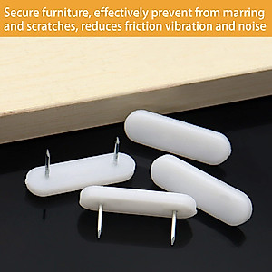 30 Pieces Bed Skirt Pins Bed Skirt Holding Pins Bed Skirt Pins or Holders Furniture Chair Leg Pins Nails Holding Pins Plastic Head Double Pins for Upholstery, Slipcovers and Bedskirts