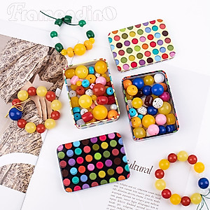 Framendino, 5 Pieces Metal Tins Box Containers Mini Portable Small Tins Box Rectangular Empty Storage Containers Portable Case with Lid