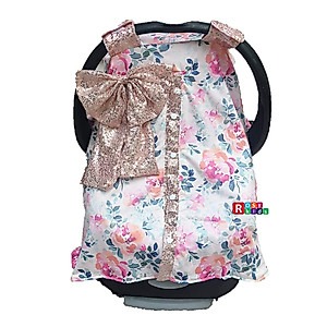 Rosy Kids Infant Carseat Canopy Cover 1pc Wind Proof Baby Car Seat Cover, Sunshade Cover, Fits Any Model, Color25OR02
