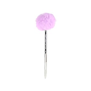 Graphique De Luxe Lavender and Silver Le Pouf Pen - 7" Black Ink - Silver Metal Barrel Twist Pen with Purple, Fluffy Pom-Pom, That's What She Said Message - Makes a Beautiful, Unique Gift