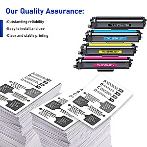 TN-223BK/C/M/Y TN227 Toner Cartridge 4Pack: Compatible for Brother TN223 TN-223 Toner Replacement for HL-L3270CDW HL-L3290CDW HL-L3210CW HL-L3230CDW MFC-L3710CW MFC-L3750CDW MFC-L3770CDW Printer