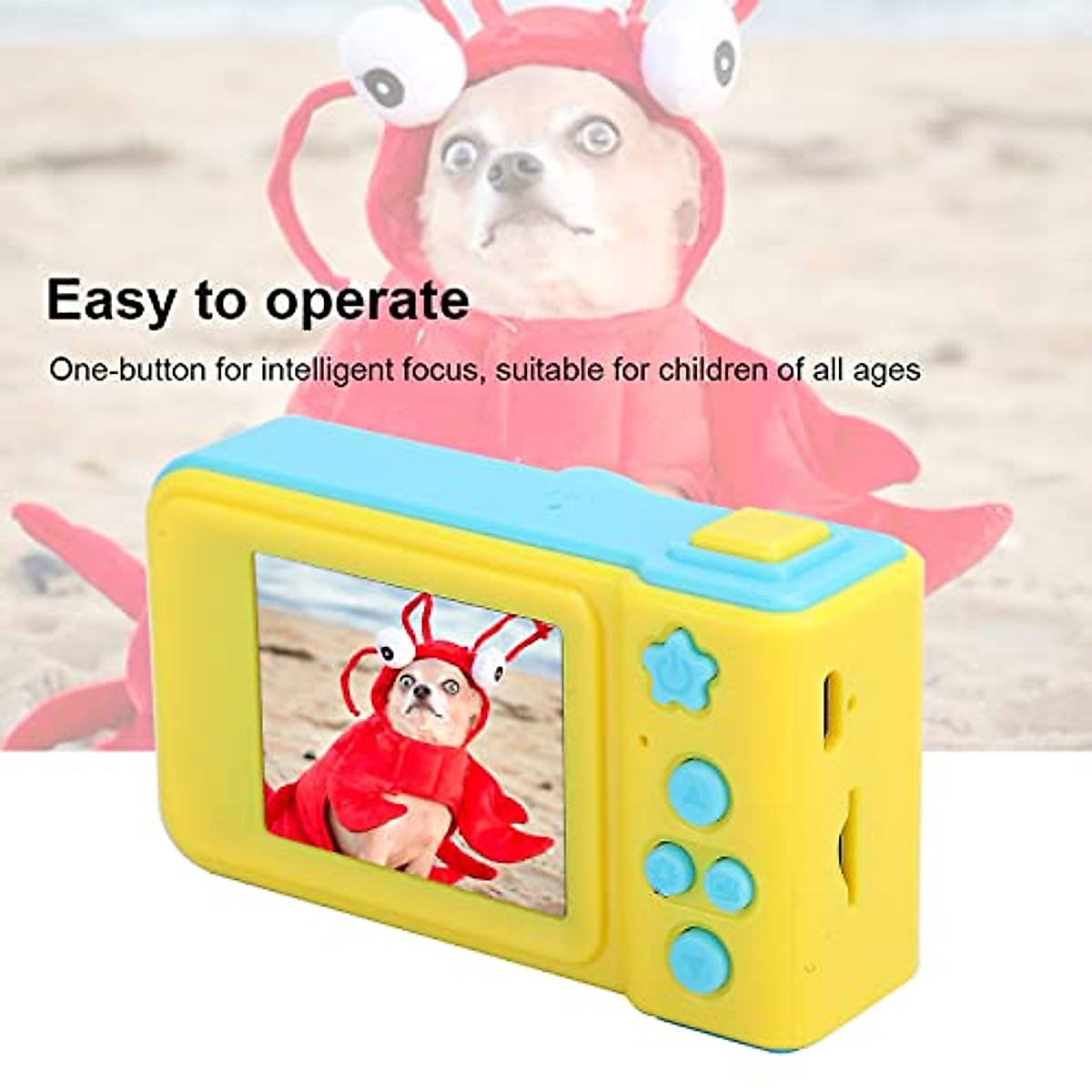 Mini Children Kid USB Digital Sports DSLR Video Camera Toy, Portable Mini Cartoon Digital Camera with Memory Card Slot(Pink)