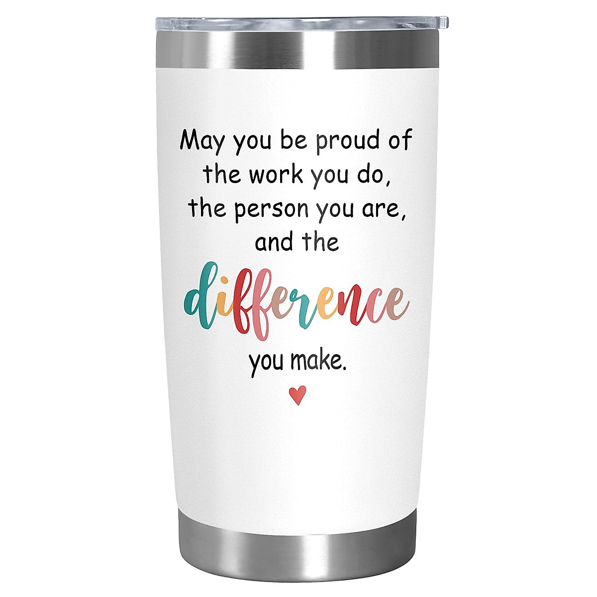 OASSIE Appreciation Gifts for Coworkers - 20 oz Stainless Steel Insulated Coffee Tumbler With Lid - Mothers Day Birthday Inspirational Thank You Gifts for Women Boss Lady Friends Employee Teachers
