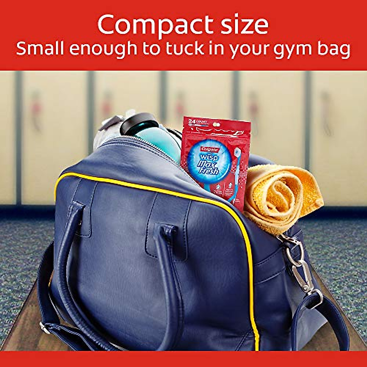 Colgate Optic White Wisp Disposable Mini Toothbrush, Cool Mint - 24 Count