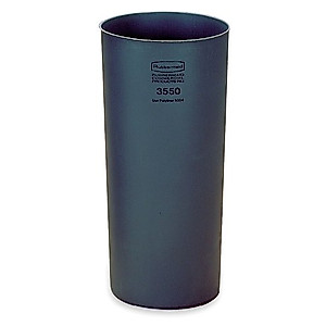 Rubbermaid 3550 GRA 12-1/8 gallon Capacity, 12" Diameter x 27-1/4" Height, Gray Color, LLDPE Round Rigid Liner