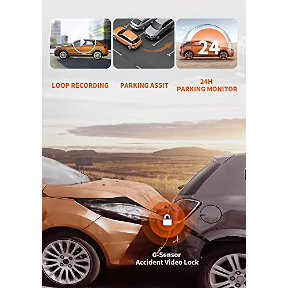 WOLFBOX 2.5K Dash Cam Mirror for Car, Rear View Mirror Camera with 10" IPS Full Touch Screen, Dual Dash Camera 1440P Front and Rear Mirror with 1080P Backup Camera, Free TF Card & GPS
