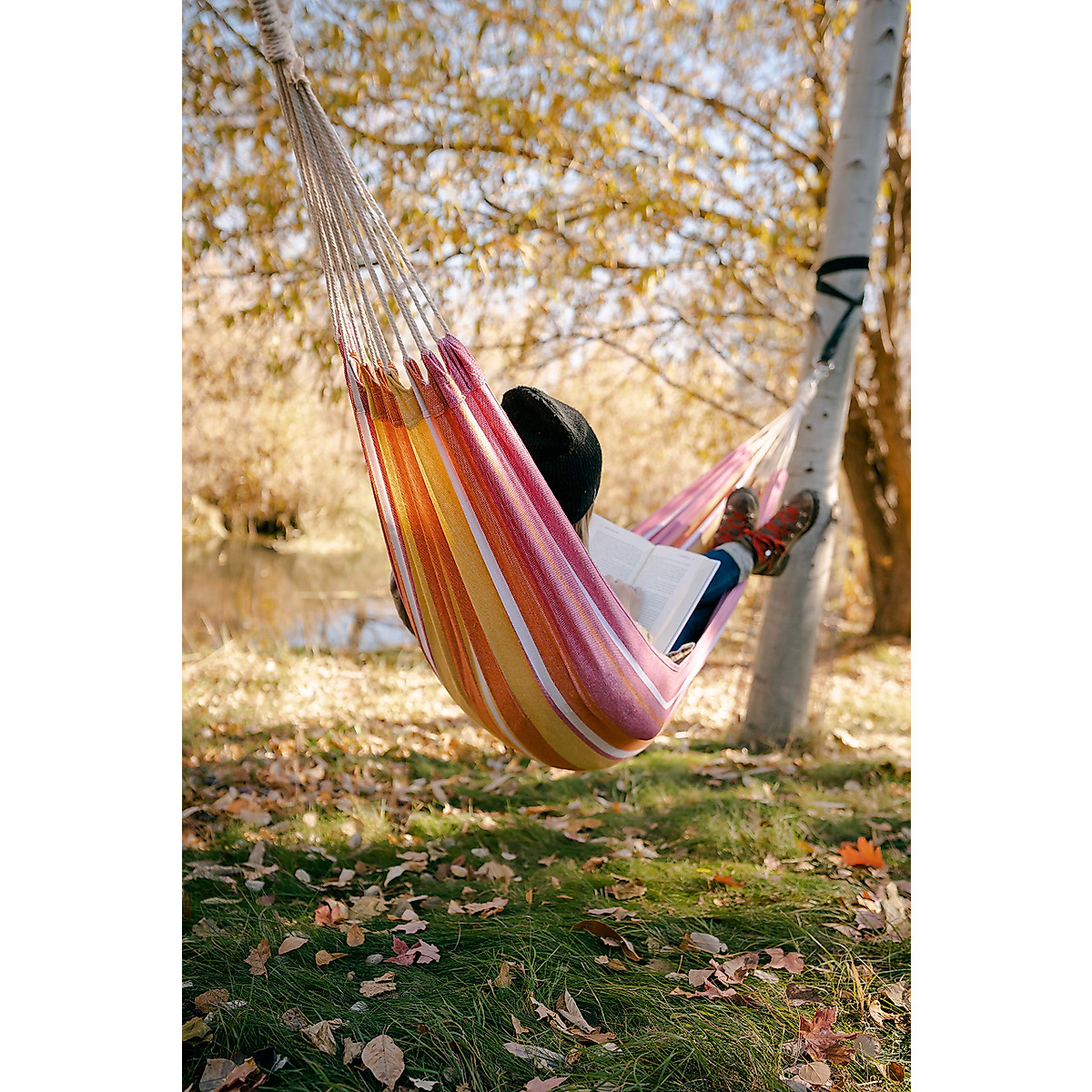 Stansport Cotton Blend Traveler Hammock, Red, One Size (30300-60)