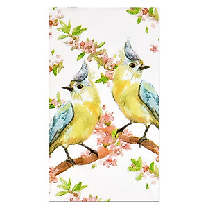 Gift Boutique 100 Bird Guest Napkins Disposable Paper Pack Birds on Branches Hand Napkin for Bathroom Powder Room Wedding Anniversary Holiday Spring Tea Party Bridal Baby Shower Decorative Towels