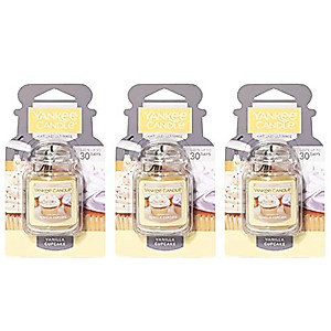 Yankee Candle 3 Pack Car Jar Fragrances. Vanilla Cupcake. Air Freshener.