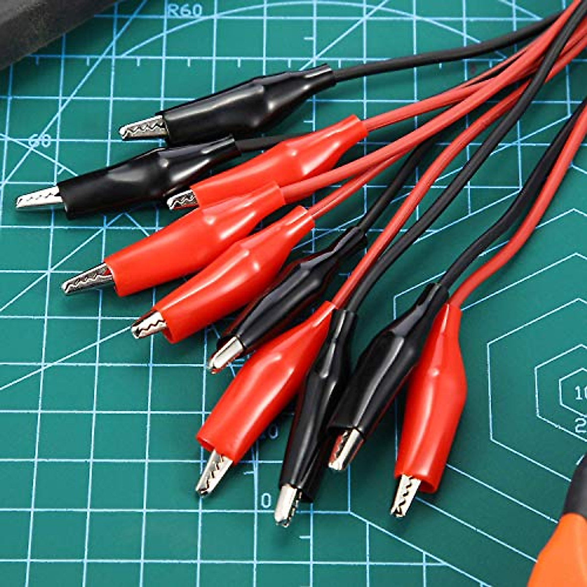 eBoot 2 Groups 1M Test Leads Set with Alligator Clips Double-ended Jumper Wires (2 Groups)