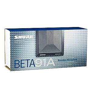 Shure BETA 91A Kick Drum Microphone - Half-Cardioid Condenser Mic with Integrated Preamplifier and XLR Connector, Low Profile Design - Maximize Setup Efficiency while Minimizing Stage Clutter