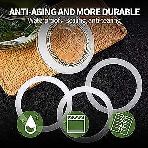 Litorange 20 PCS Reusable Food Grade Silicone Seals for Leak Proof Mason Jar Lids (Wide Mouth),Plastic Storage Lids Gaskets fit Ball, Kerr - Pack of 20