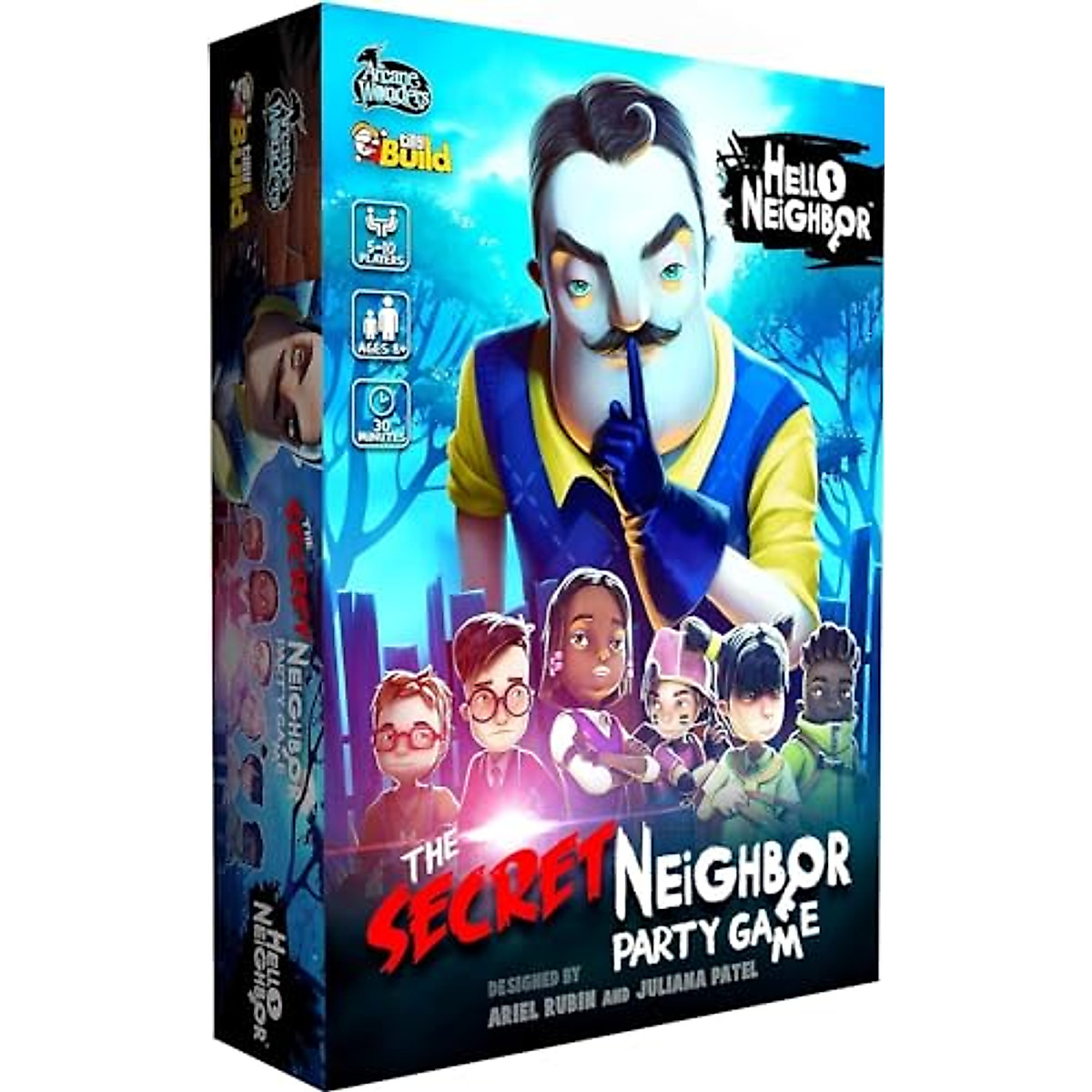 Arcane Wonders Hello Neighbor The Secret Neighbor Party Game , Blue