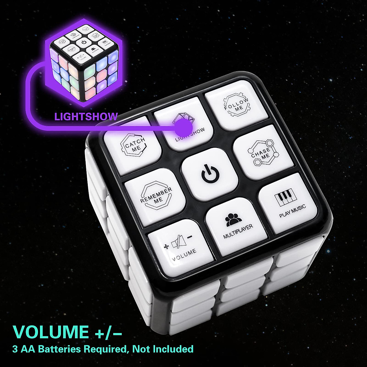 Brain Memory Game Cube|Four-in-one electronic handheld game for Children|Colorful flashing lights|Fun toys for aged 6-12 Children|Yudongli