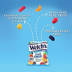 Welch's Fruit Snacks, Mixed Fruit & Superfruit Bulk Variety Pack, Gluten Free, 0.8 oz Individual Single Serve Bags (Pack of 60)