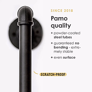 Industrial Wall Mounted Clothes Rack - Heavy Duty Industrial Pipe Wall Clothes Rack - pamo