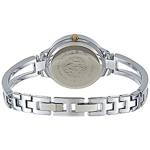 Anne Klein Women's AK/1441SVTT Two-Tone Open Bangle Watch