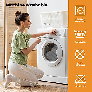 MATBEBY Queen Size Mattress Pad - Cooling Breathable Mattress Topper, Quilted Fitted Mattress Protector, Pillow Top Mattress Cover with 8-21" Deep Pocket, Soft, Machine Washable, Beige, 60x80 Inches