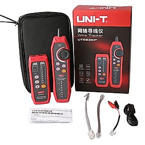 UNI-T UT683KIT Cable Tester Wire Tracker for RJ11 and RJ45 Cables Tester, Telephone Line Finder Cable Collation, Network Maintenance Collation, Repairing Networking Tool