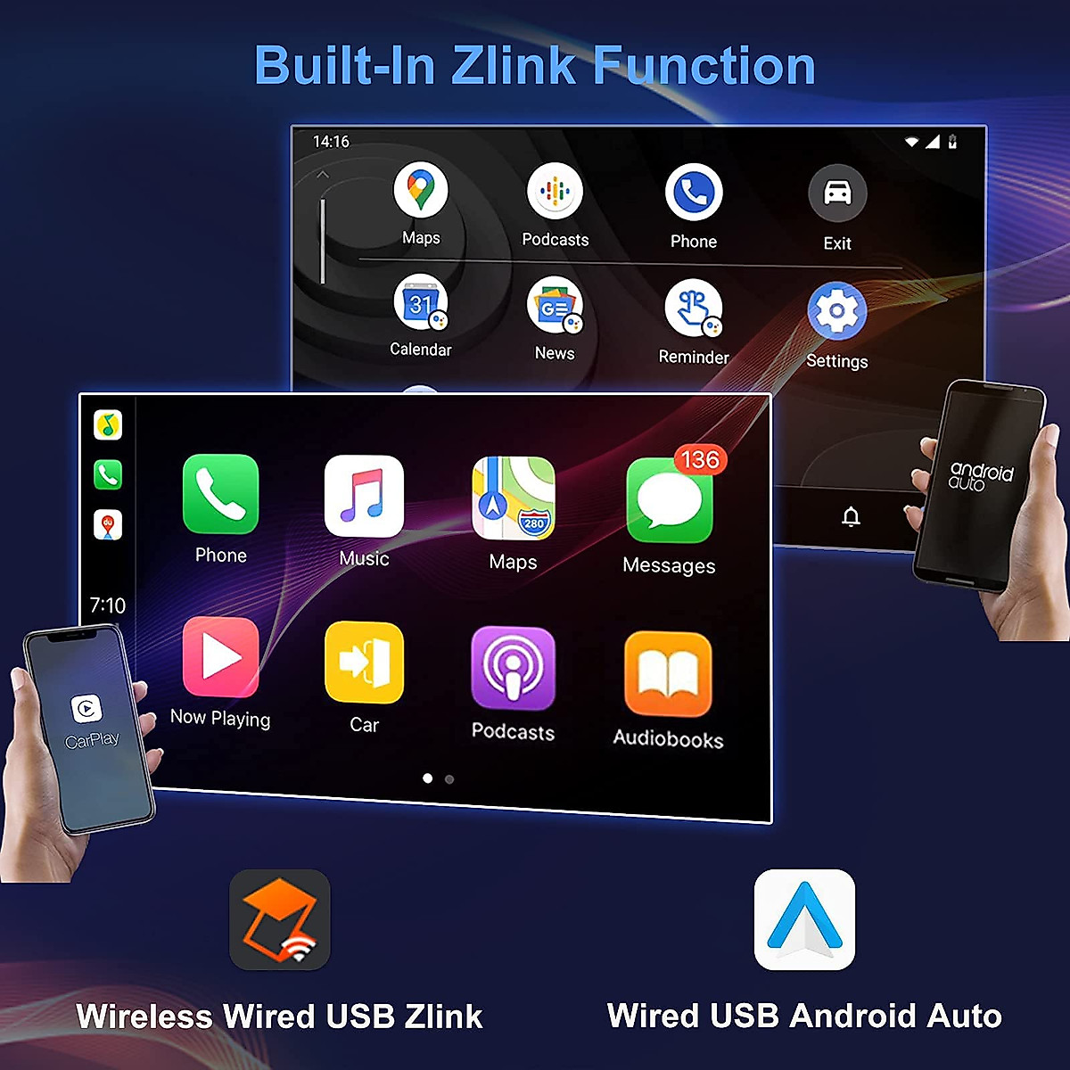 Car Entertainment Multimedia Stereo Radio 10.25 inch IPS Screen Qualcomm 8 Core 4+64GB Car Play Android Auto for BMW X5 X6 X5M X6M E70 E71 (2011-2013) Original CIC System Support Spilt Screen