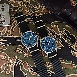 QM Men's Waterproo Watch100Meter Classica US American113A Aviation Military Pilot Special Forces SM8023 (QM8023A)