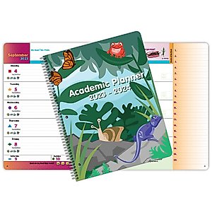 Dated Primary Student Planner 2023-2024 Academic School Year, Large (8.5" by 11") Block Style Datebook with Classic Primary Block Cover