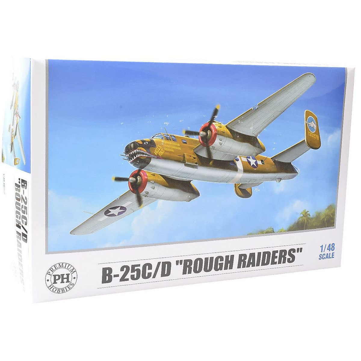 Premium Hobbies B-25C/D Rough Raiders 1:48 Plastic Model Airplane Kit 139V