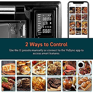 COSORI Smart 13-in-1 Air Fryer Toaster Oven Combo, Airfryer Rotisserie Sous Vide Convection Oven Countertop, Bake, Broil, Roast, Dehydrate, 134 Recipes & 4 Accessories, 32QT, Black, Stainless Steel