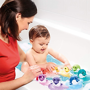 LAMAZE Water Symphony Toddler Auditory Sensory Bath Tub Dolphin Toy for Kids, Multicolor