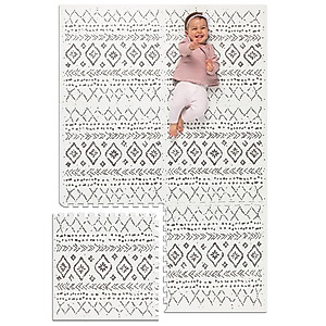 Lillefolk Baby Foam Play Mat - Baby Playmat | Tiles for Kids Interlocking Mat - Foam Baby Mat for Babies & Toddlers - Non Toxic Play Mat for Baby Tummy Time Mat 6x4ft Boho