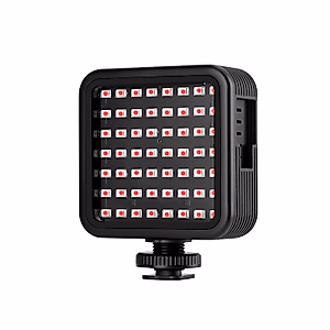 Ordro LN-5 Mini IR Night Vision Light Infrared Photography Light for Video Camera Camcorder Built-in Rechargeable Battery with 3 Cold Shoe Mount for Vlog YouTube Video Recording