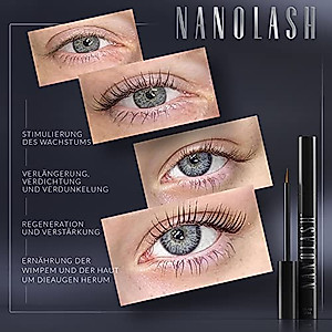 Nanolash Eyelash Growth Serum Conditioner For Enhanced Long Luscious Eyelashes and Eyebrows – 3ml