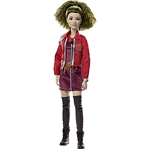 Mattel Zombies, Eliza Zombie Doll (11.5-inch) Wearing Grungy-Cool Outfit and Accessories, 11 Bendable “Joints,” Great Gift for Ages 5+