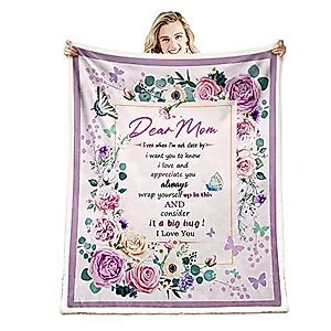 Onecmore Gifts for Mom Mothers Day Birthday Romantic Gifts for Mom Blanket,Mom Valentines Day Gifts,Mom Romantic Gifts, Mom Gifts from Daughter Son,New Mom Gifts for Women Gifts for Mom Throw Blanket