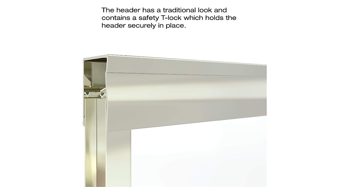 Basco Classic Sliding Shower Door - Sleek Silver Design