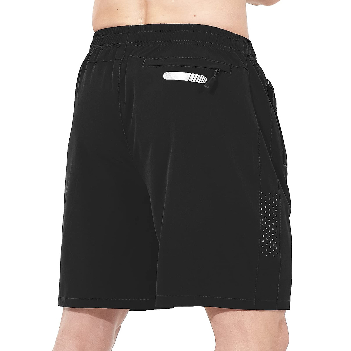 NORTHYARD Men's Athletic Running Shorts Quick Dry Workout Shorts 7"/ 5"/ 9" Lightweight Sports Gym Basketball Shorts Hiking Exercise Black L