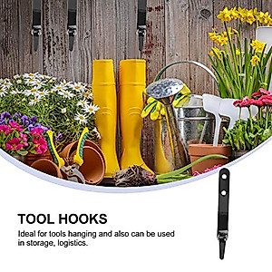 8PCS Iron Wall Hooks J- Shape Lantern Bracket Plant Hanger Bracket Rustic Farmhouse Wall Hooks for Hanging Coats Mason Jar Sconces Bird Feeder 58mm