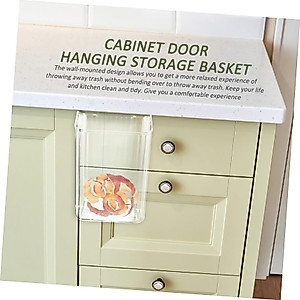 Cabilock 4pcs Wall Hanging Storage Basket Wall Kitchen Organizer Kitchen Trash can Bins Trash containers Recycle bin for Kitchen Office The pet Cabinet Door Trash bin Cabinet